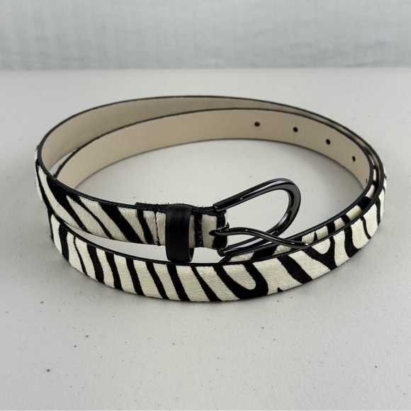 CAbi | Accessories | Cabi Black And White Calf Hair Zebra Print Genuine ...